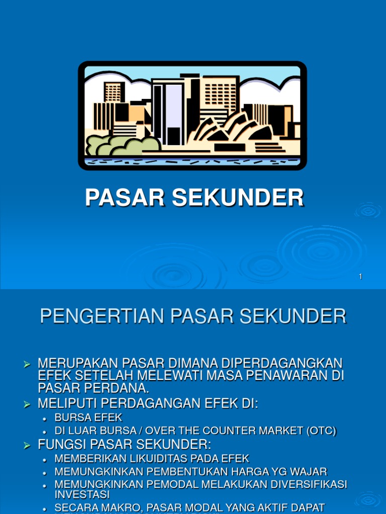 4 +Pasar+Sekunder | PDF | Pengelolaan Keuangan & Uang | Hukum