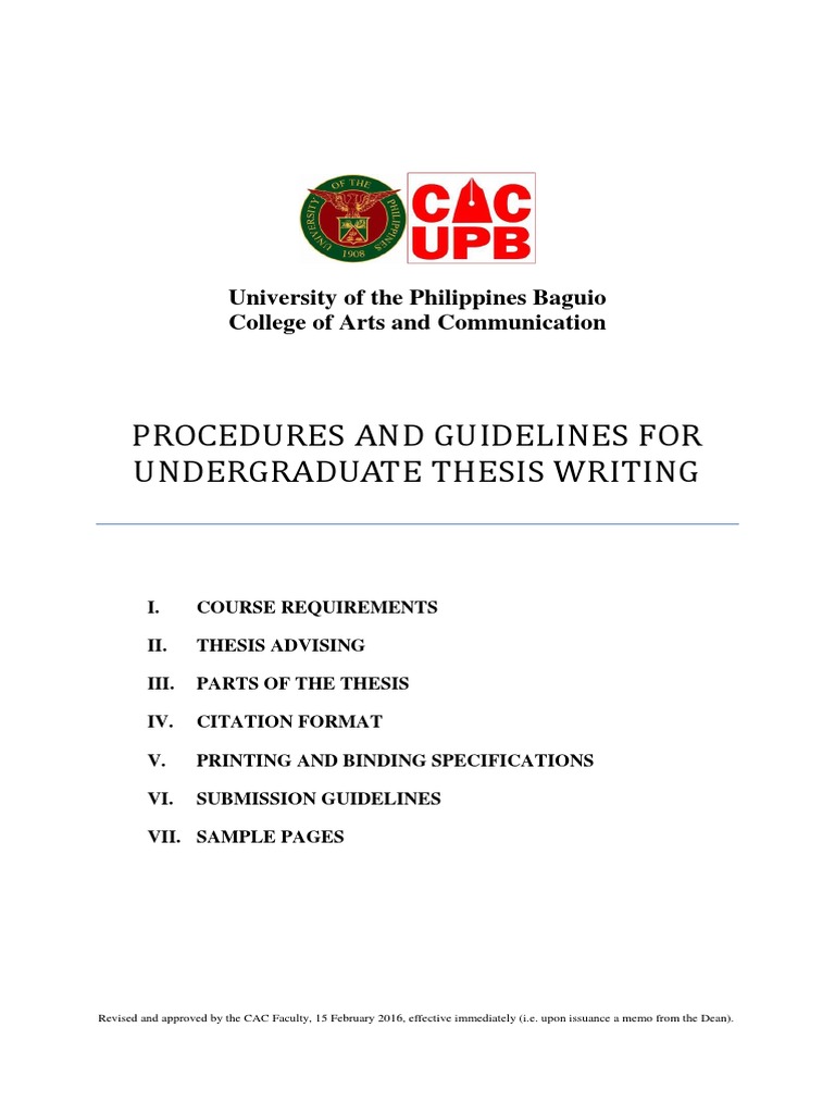 Updated Thesis Guidelines | Download Free PDF | Thesis | Citation