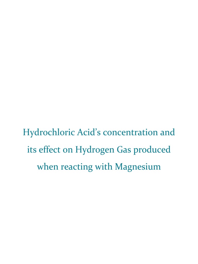 HCL Lab | PDF | Hydrochloric Acid | Acid