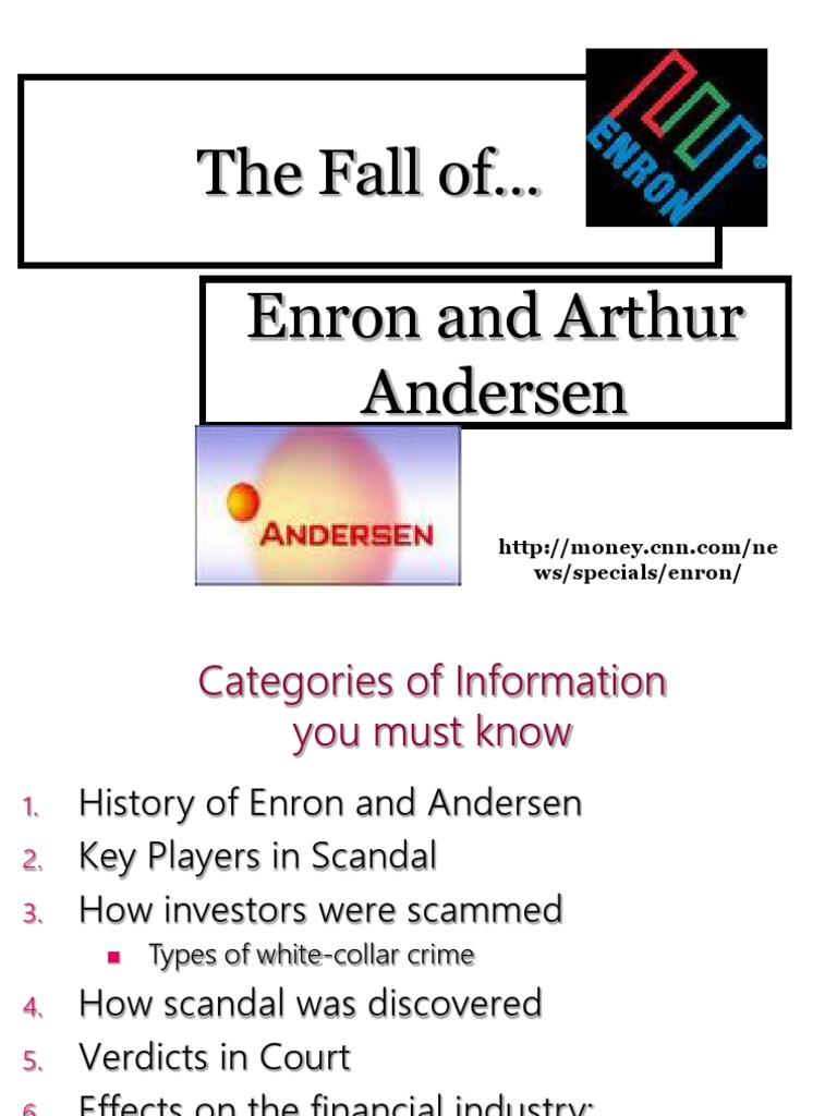 The Fall of Enron and Arthur Andersen | PDF | Enron | Sarbanes–Oxley Act