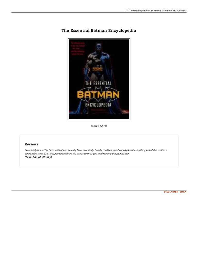 Batman Encyclopedia Guidebook | PDF | Batman | Dc Comics
