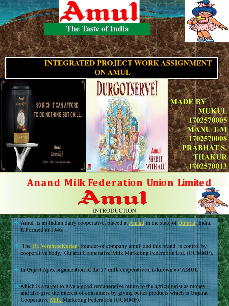 Amul PPT Mba - Dox | PDF | Consumer Behaviour | Customer Relationship ...