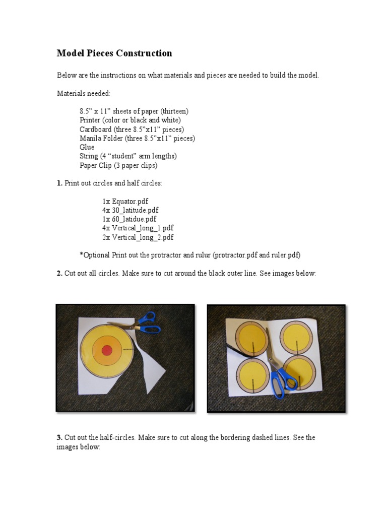 Model Pieces Construction | PDF