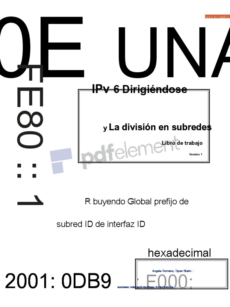IPv6-Addressing-And-Subnetting Albaracin Calderon Roman Tipan (1) .En - Es | PDF | Yo Pv6 ...