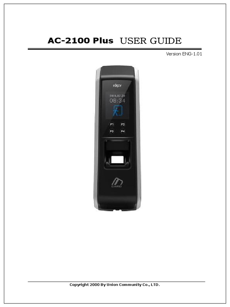 AC2100 (Plus) UerGuide ENG 1.01 20170621 PDF | PDF | Access Control ...