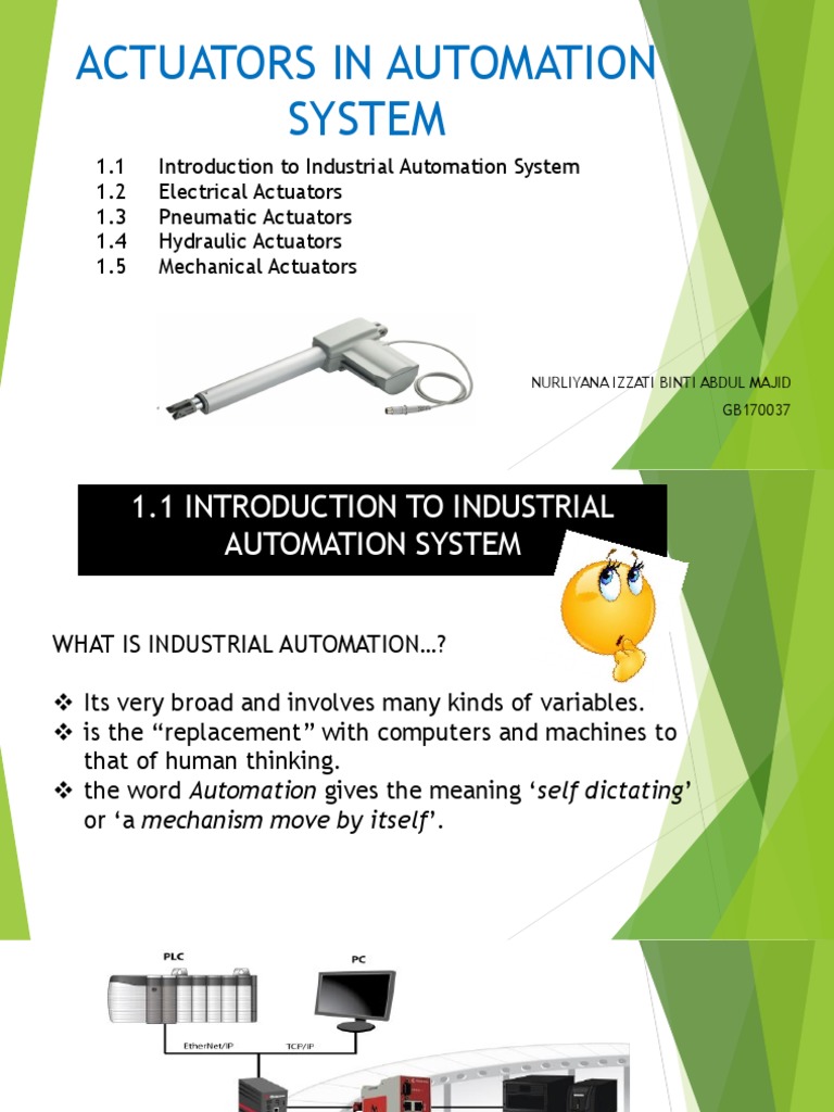 CHAPTER 1 - Actuators in Automation System | PDF | Actuator ...