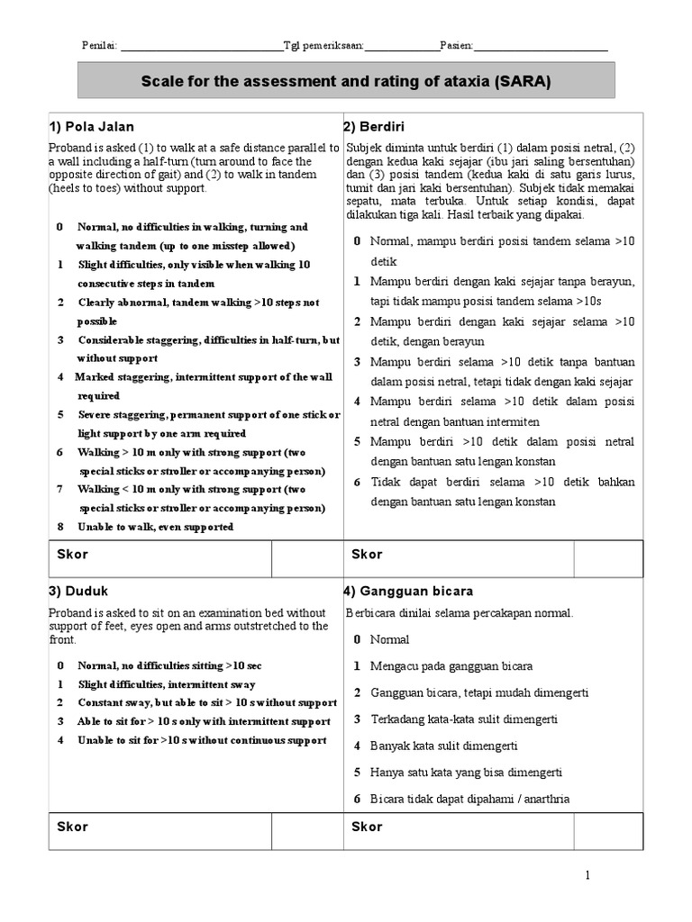 Trunk Impairment Scale | PDF | Olahraga