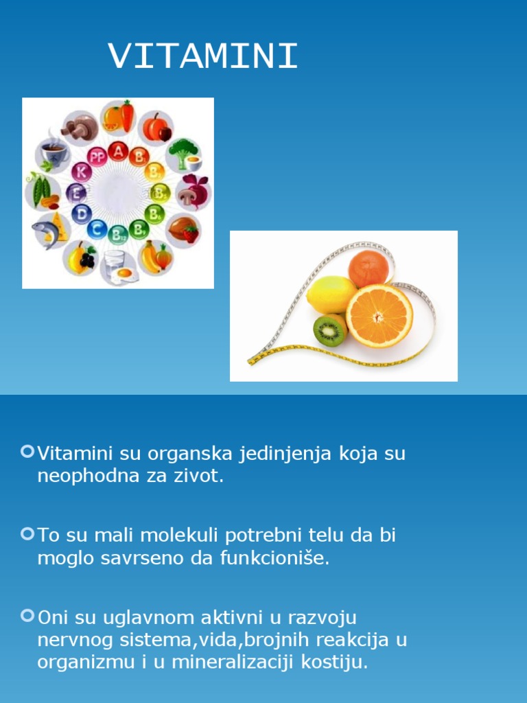 Vitamini Prezentacija | PDF