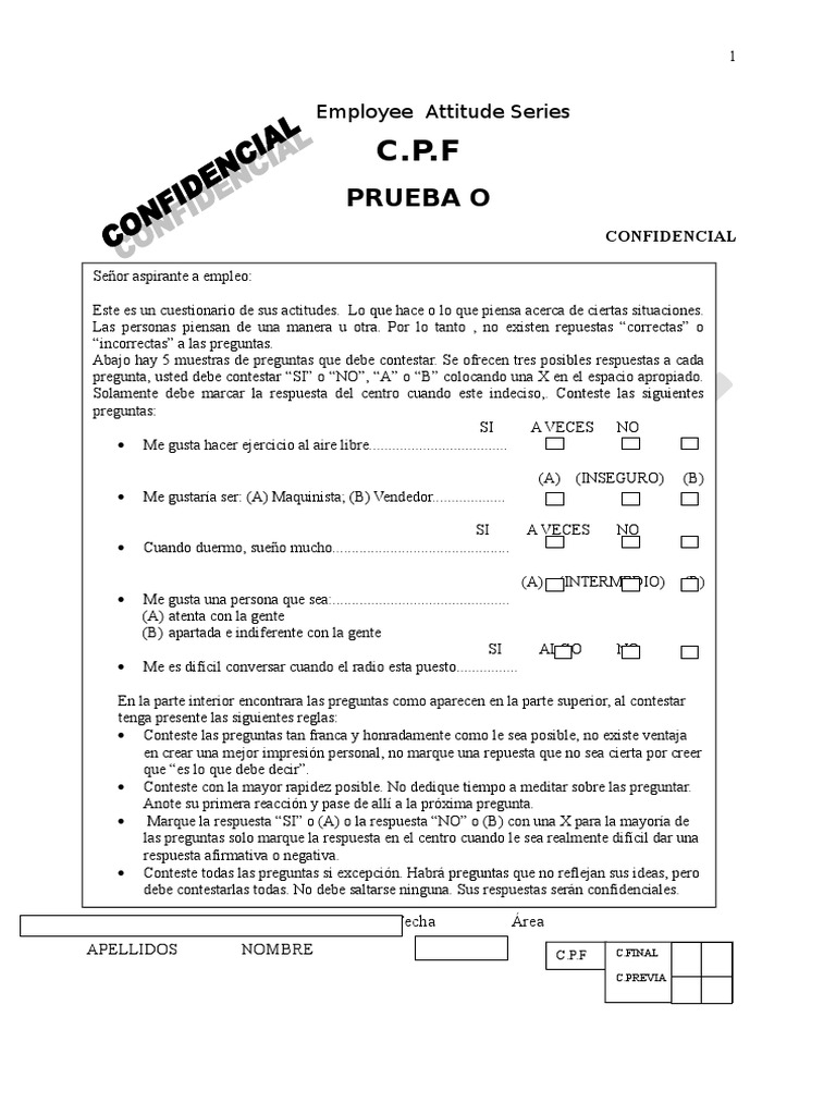 CPF y NPF en Word | PDF | Verdad | Sicología