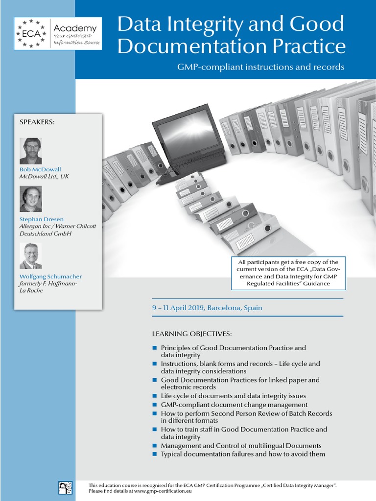 ECA Data Integrity Good Documentation Practice | PDF | Product ...