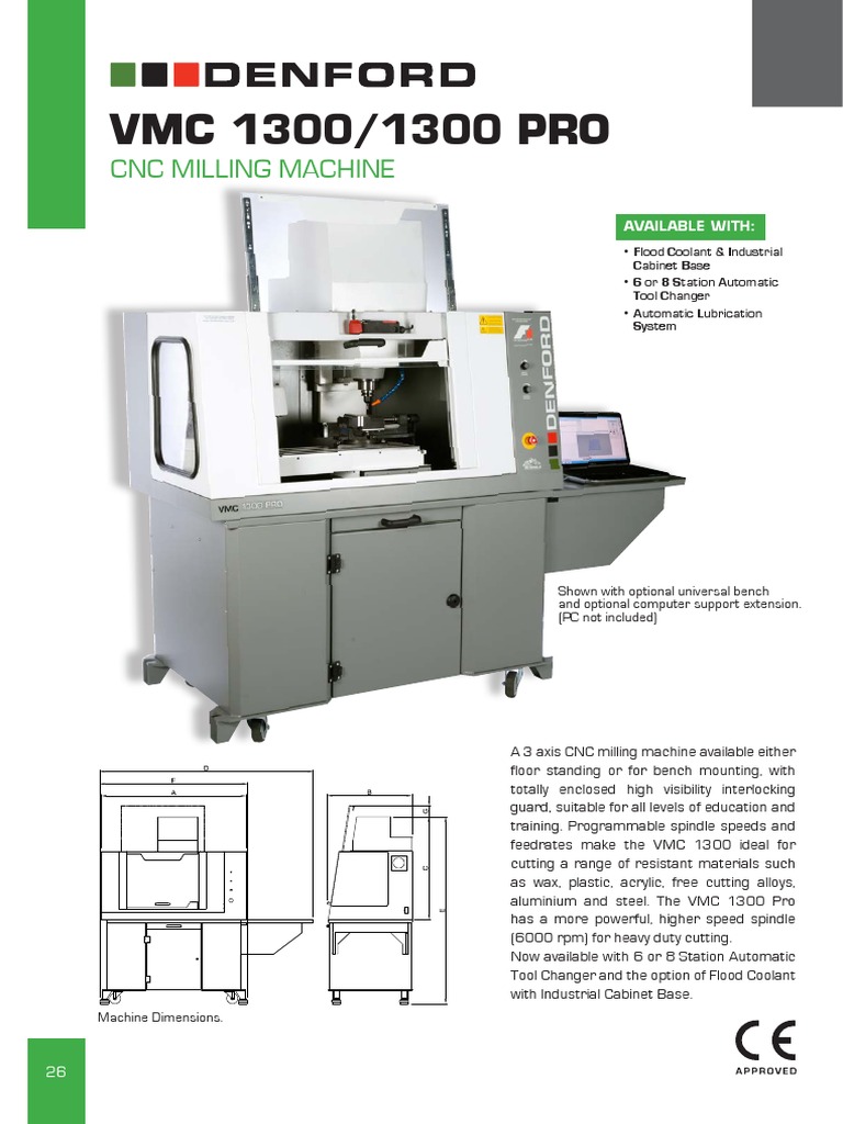 VMC 1300 PDF | PDF | Numerical Control | Manufactured Goods