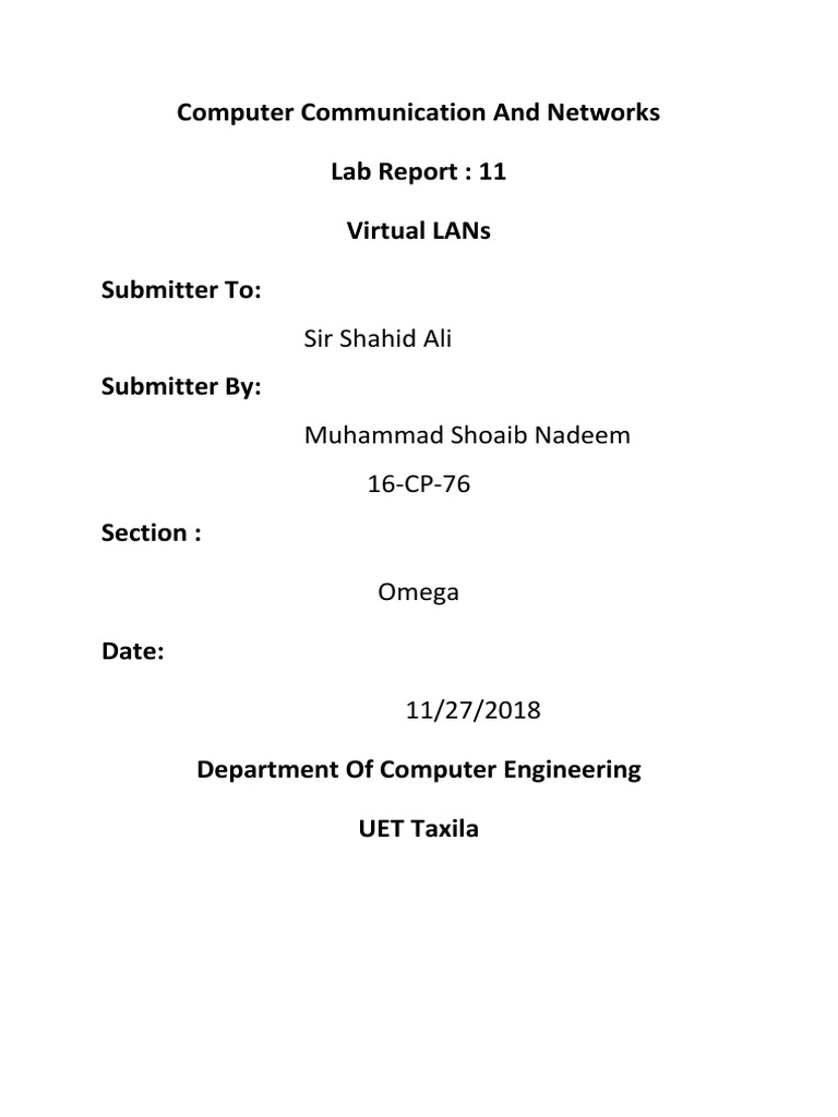 CCN Lab Report#11 76 | PDF | Router (Computing) | Network Switch