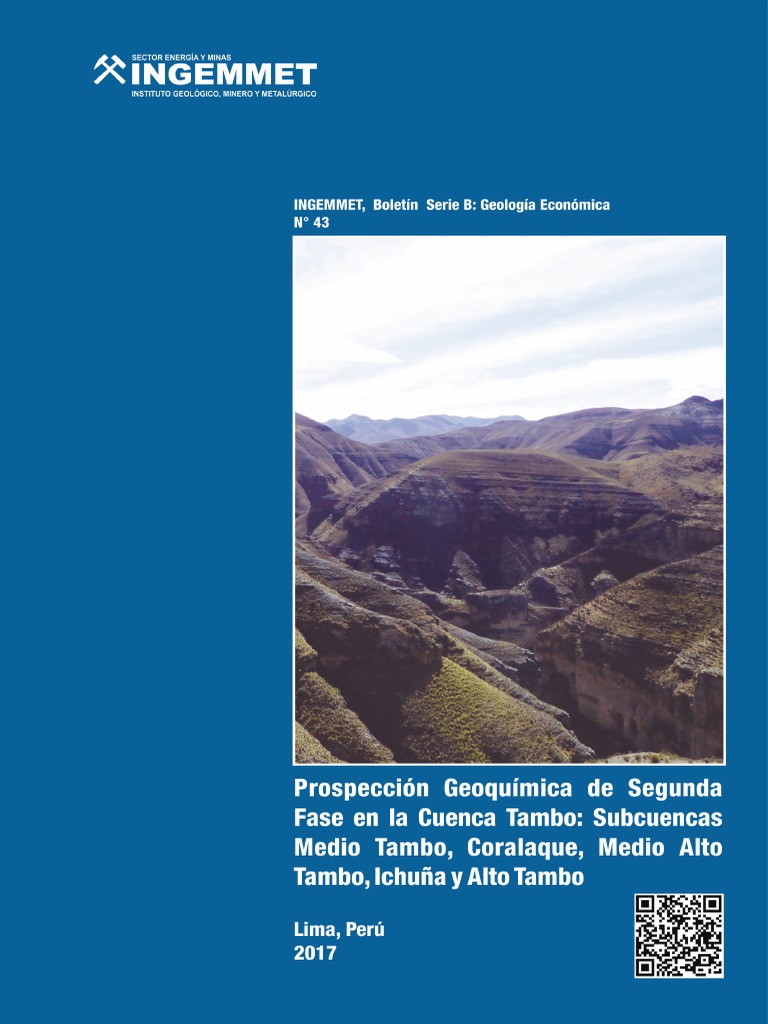 Boletin 43-B Prospección Geoquímica de Segunda Fase en La Cuenca Tambo | PDF | Clima | Andes