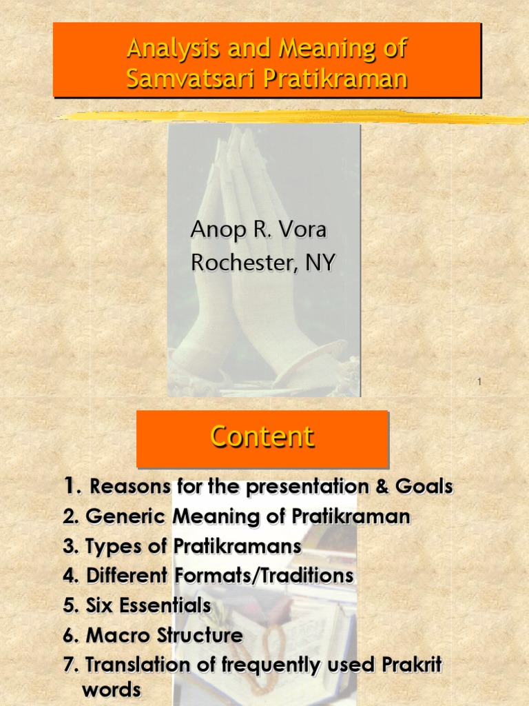 Analysis and Insights into the Ritual of Pratikraman in Jainism | PDF ...