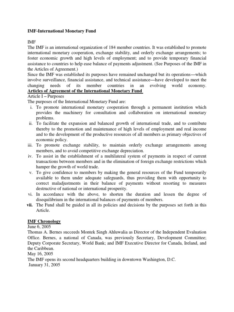 IMF-International Monetary Fund | PDF | Special Drawing Rights ...