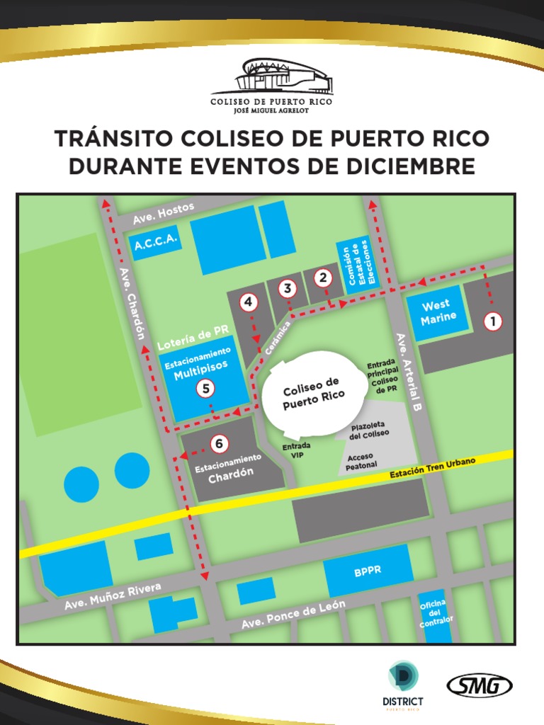 Mapa Del Estacionamiento para Coliseo de Puerto Rico | PDF