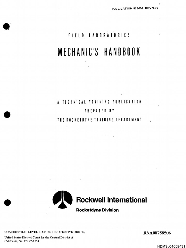 Rocketdyne Field Laboratory Mechanics Handbook | PDF | Electrical ...