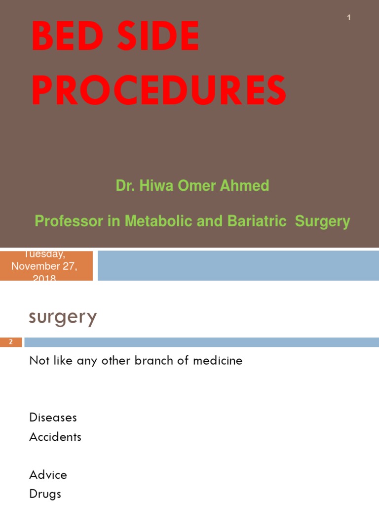Surgical Bed Side Procedure New 2017 2018 | PDF | Intravenous Therapy ...