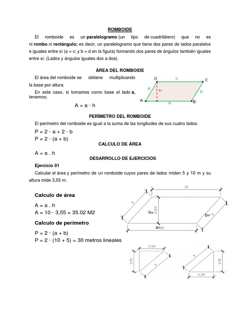 ROMBOIDE | PDF | Rectángulo | Formas geométricas