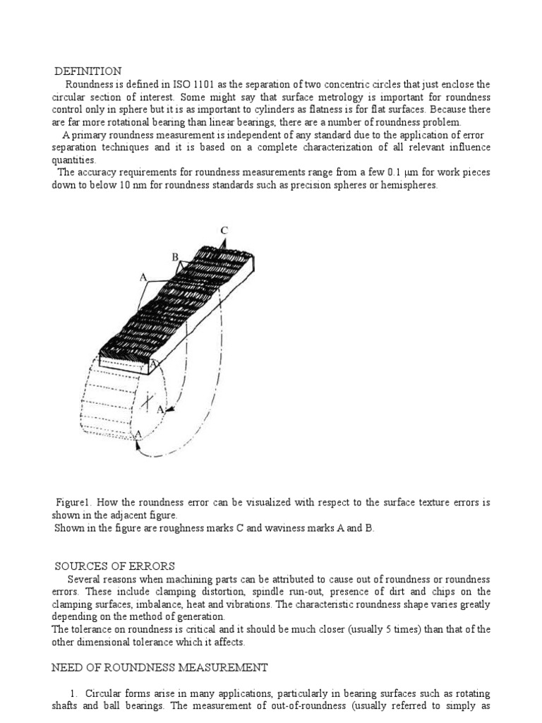 Roundness | PDF | Bearing (Mechanical) | Accuracy And Precision