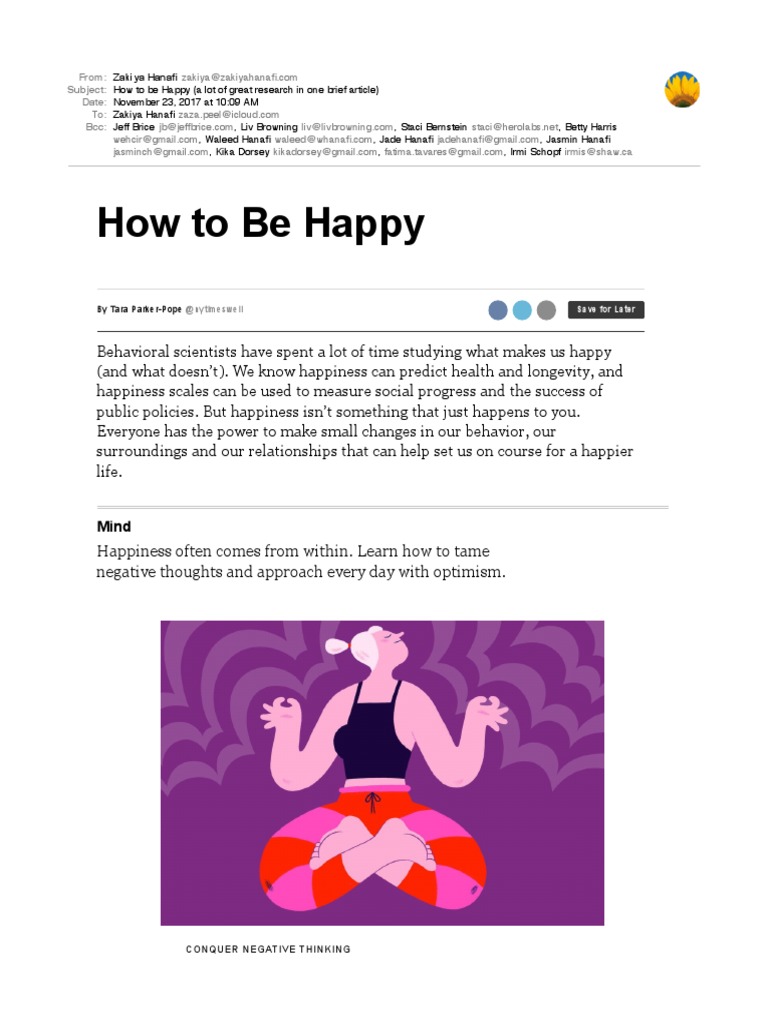 How To Be Happy | PDF | Optimism | Happiness