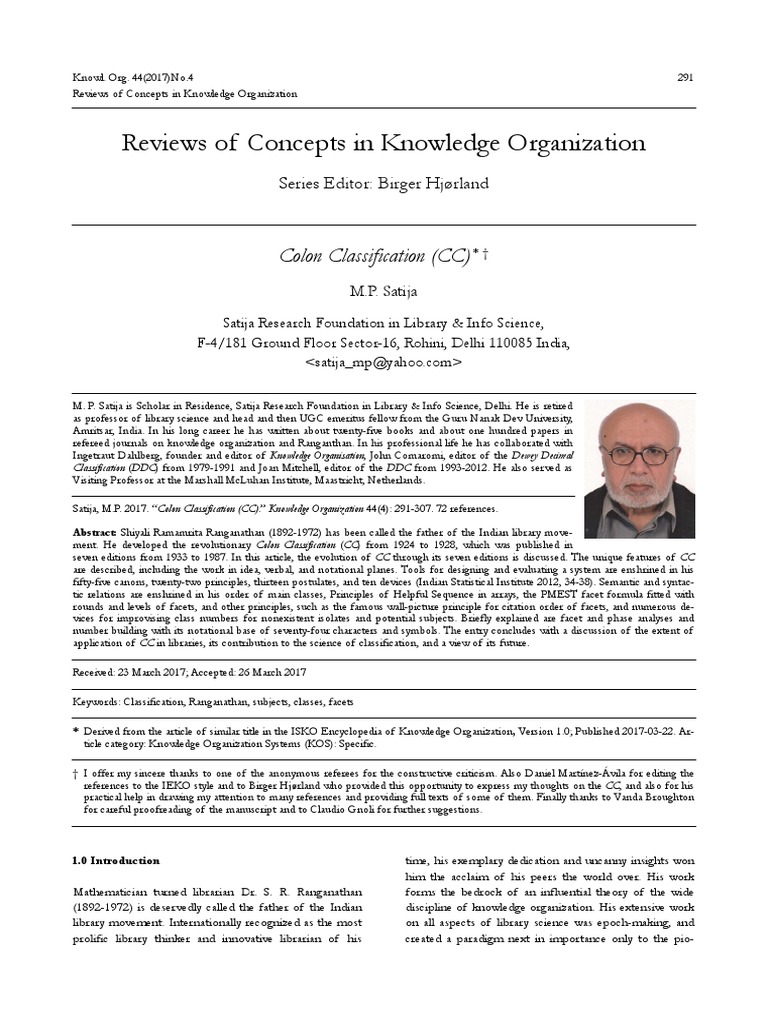 Satija Colon Classification | PDF | Science | Social Science