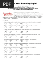 Parenting Style Questionnaire | PDF | Parenting | Relationships