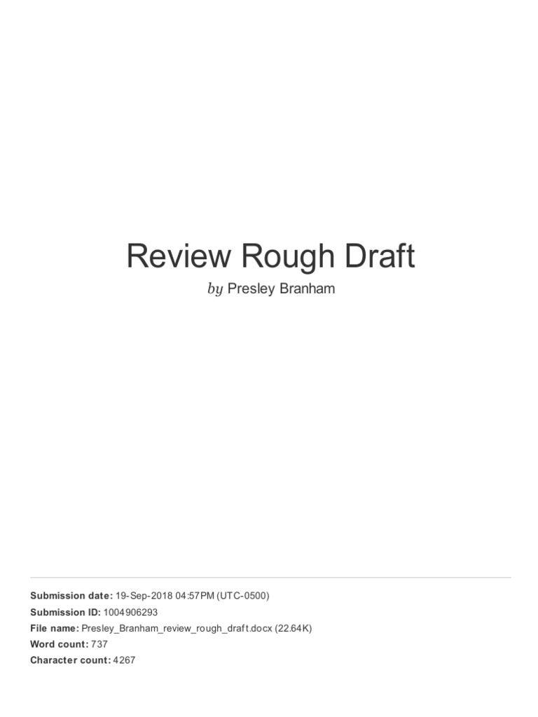 Review Rough Draft | PDF | Citation | Writing