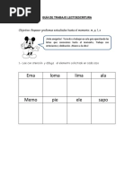 Actividades Repaso Letras M, P, L, S | PDF