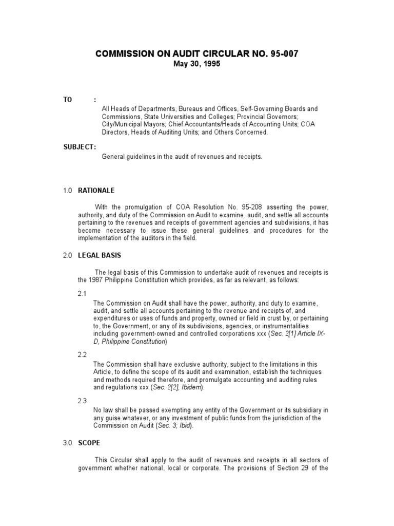 Rrsa Coa - C2009-006 | PDF | Audit | Internal Control