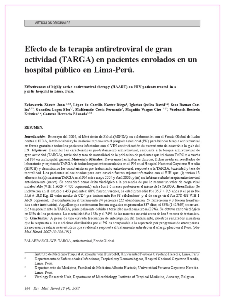 TARGA | PDF | Manejo del VIH / SIDA | VIH