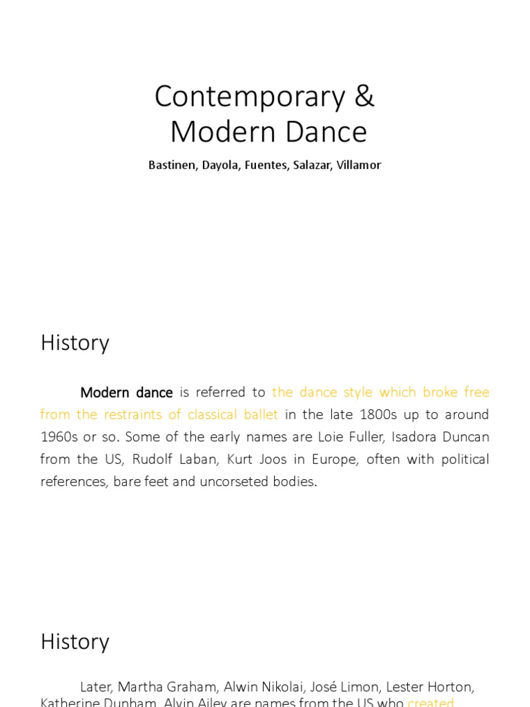 Contemporary & Modern Dance | PDF | Ballet | Dances
