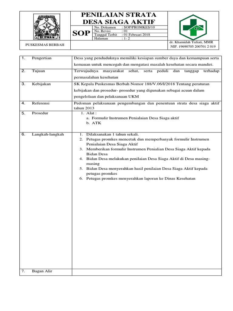 10 Sop Penilaian Strata Desa Siaga (Repaired) | PDF