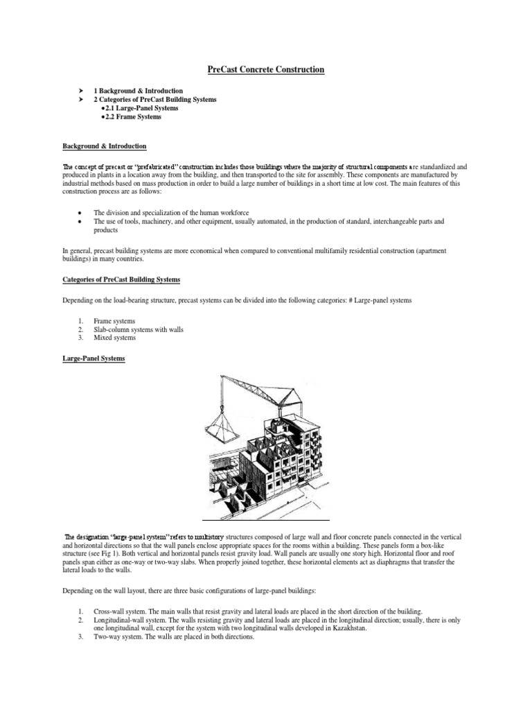 Overview of Precast Building Systems | PDF | Wall | Precast Concrete