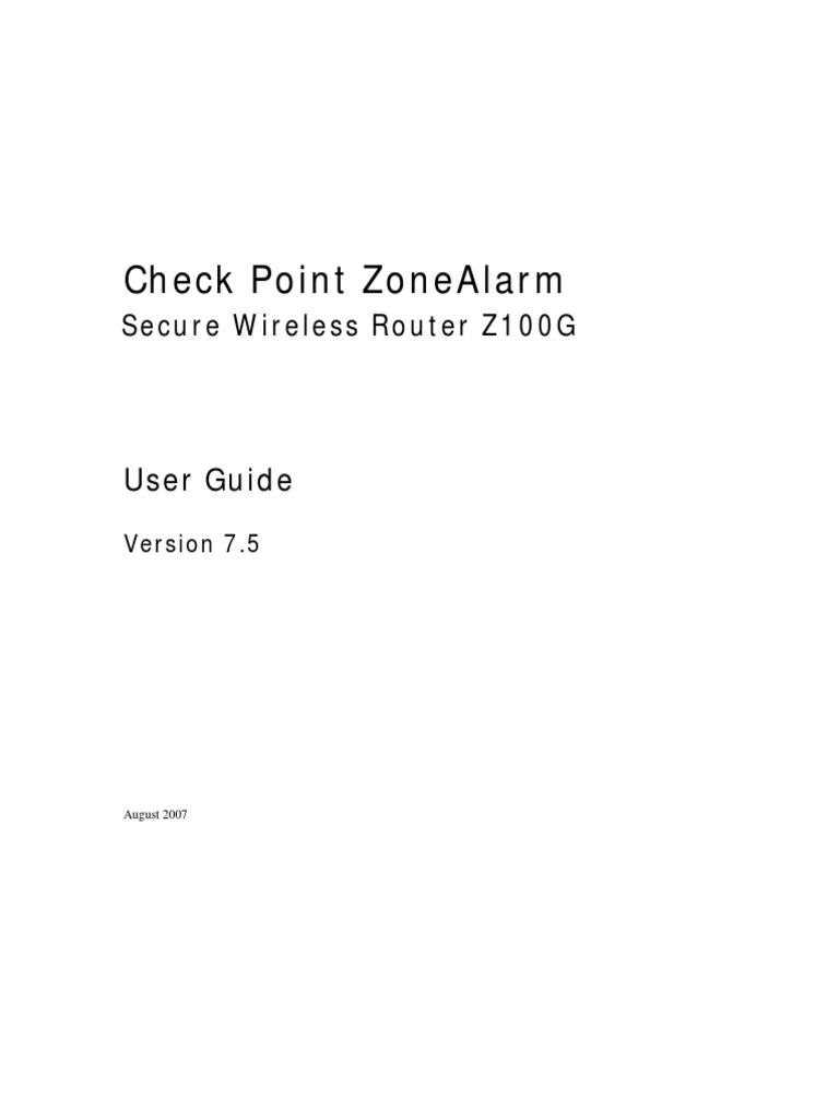 Check Point Zonealarm: User Guide | PDF | License | Source Code