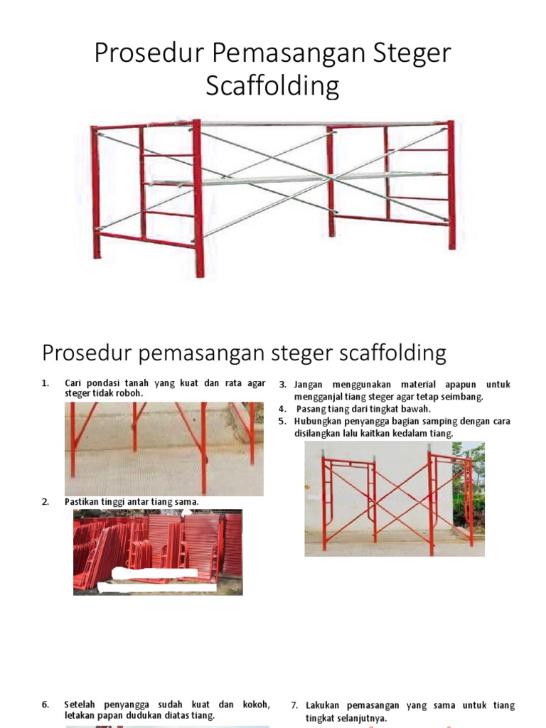 Prosedur Pemasangan Steger Scaffolding | PDF