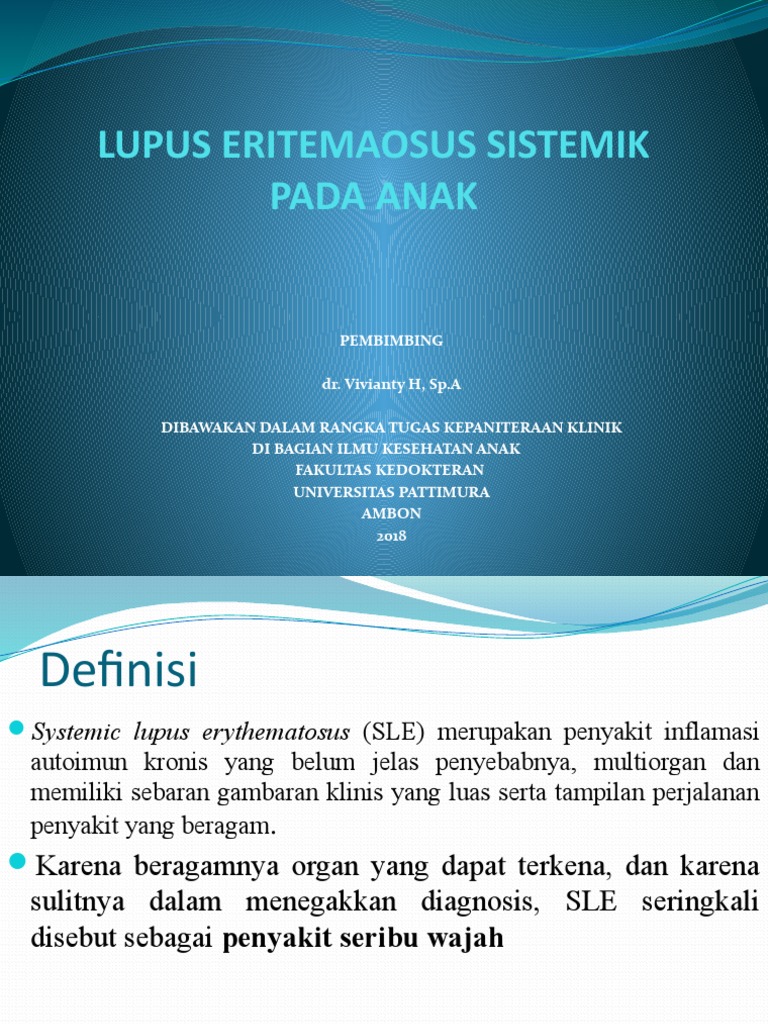 SLE pada Anak: Diagnosis dan Pengobatan | PDF | Kesehatan Holistik ...