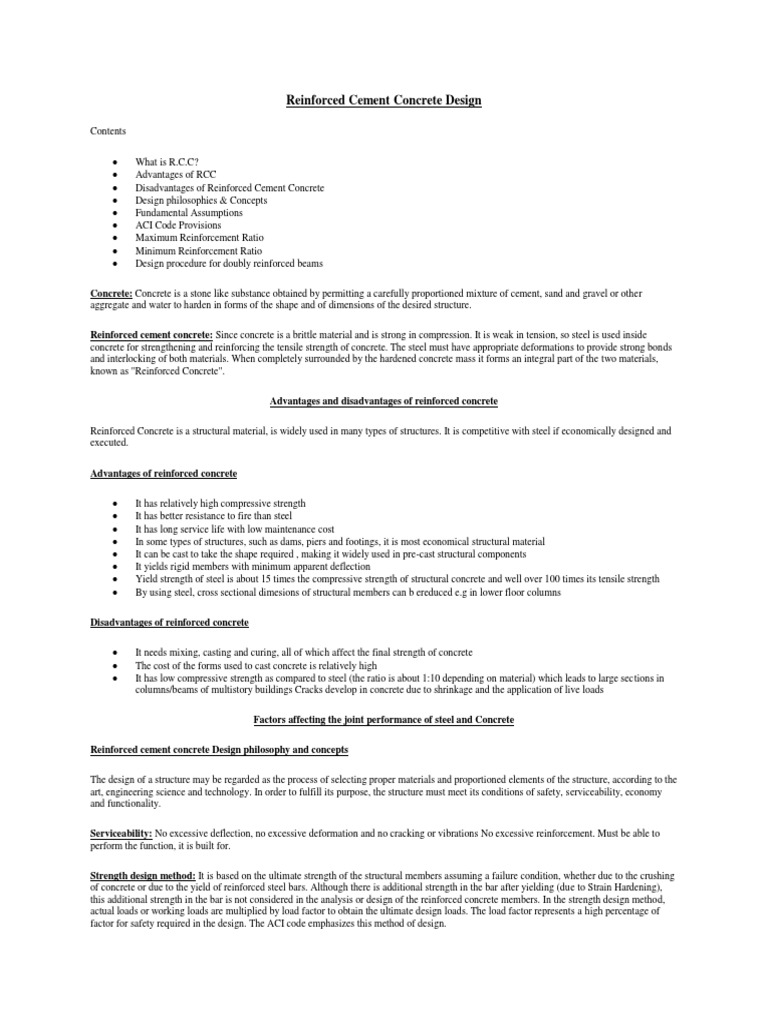 Reinforced Cement Concrete Design | PDF | Strength Of Materials ...