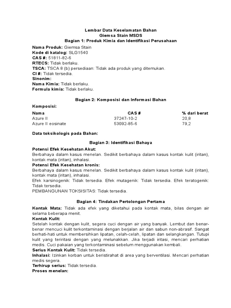 MSDS Dettol | PDF
