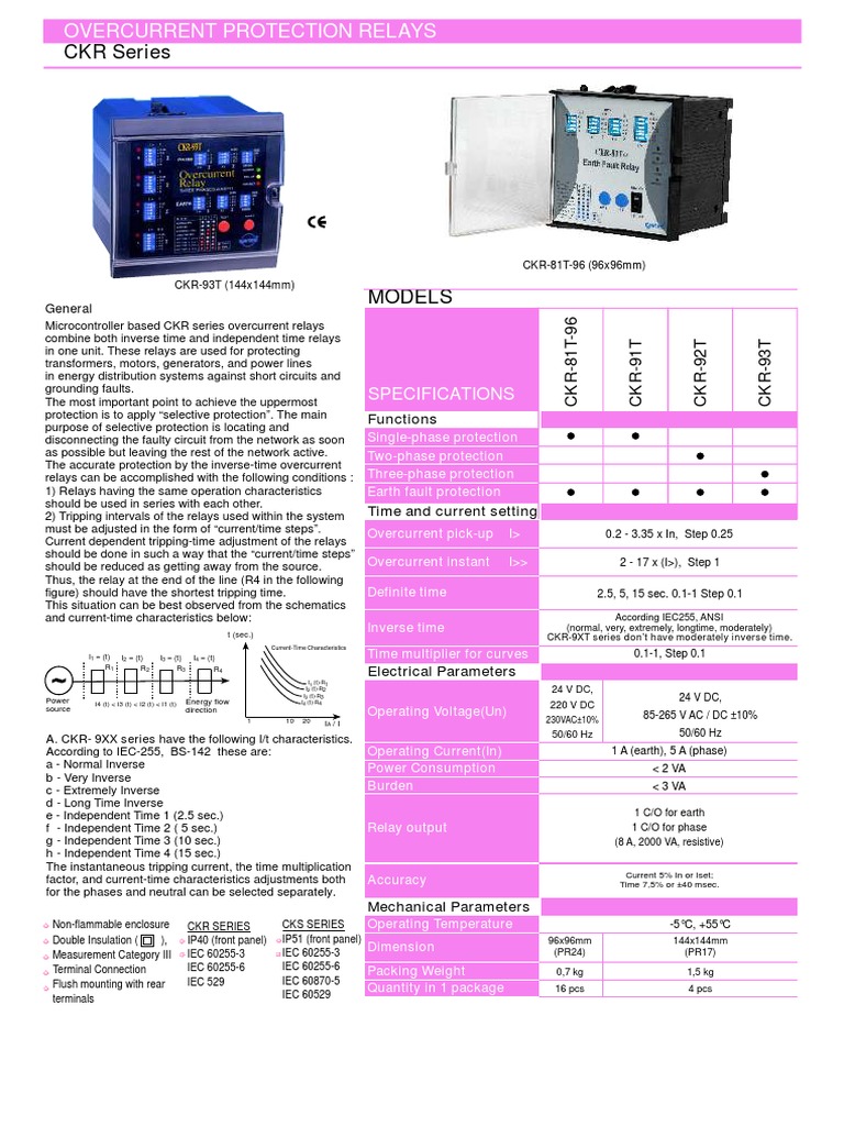 Overcurrent Protection Relays PDF | PDF | Power Engineering | Relay