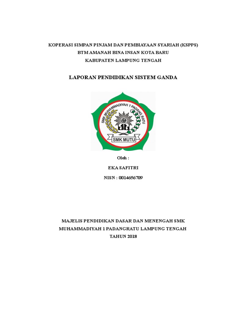 Cover LAPORAN PKL SMK | PDF