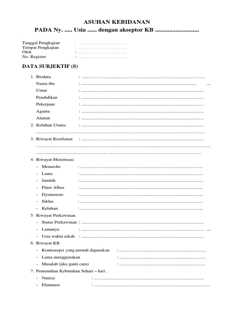 Format Askeb KB | PDF