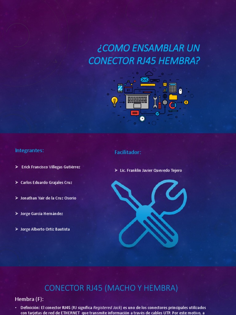 Como Ensamblar Un Conector Rj45 Hembra | PDF