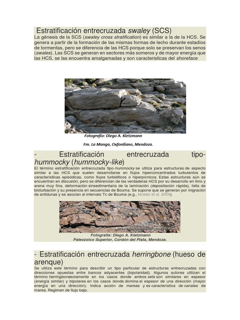 Estratificación entrecruzada swaley y hummocky | PDF | Ciencias ...