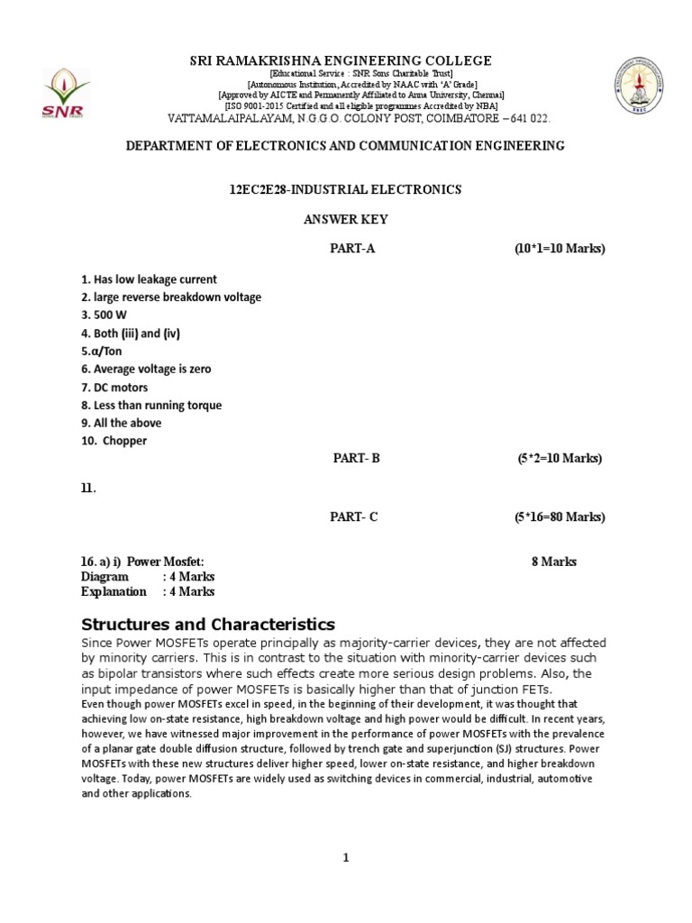 Industrial Electronics | PDF | Field Effect Transistor | Bipolar ...