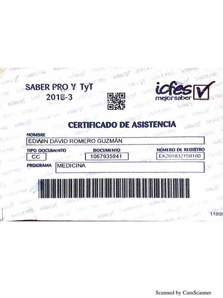 Certificado SaberPro | PDF
