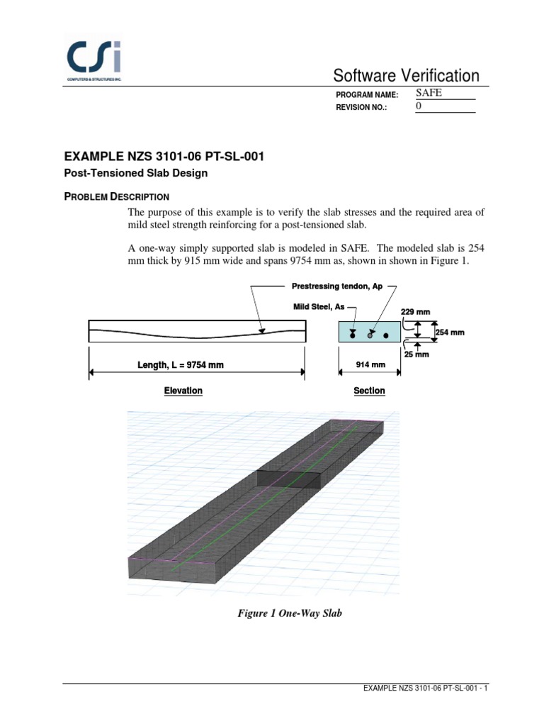 Post Tension Slab Design Example | PDF | Prestressed Concrete ...