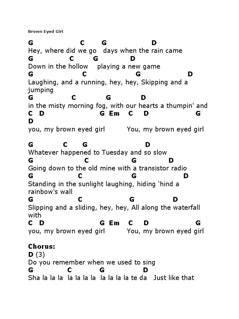 Brown Eyed Girl | PDF
