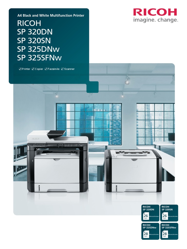 Ricoh SP 320dn SP 325dnw SP 320sn SP 325sfnw 2 | PDF | Image Scanner | Fax