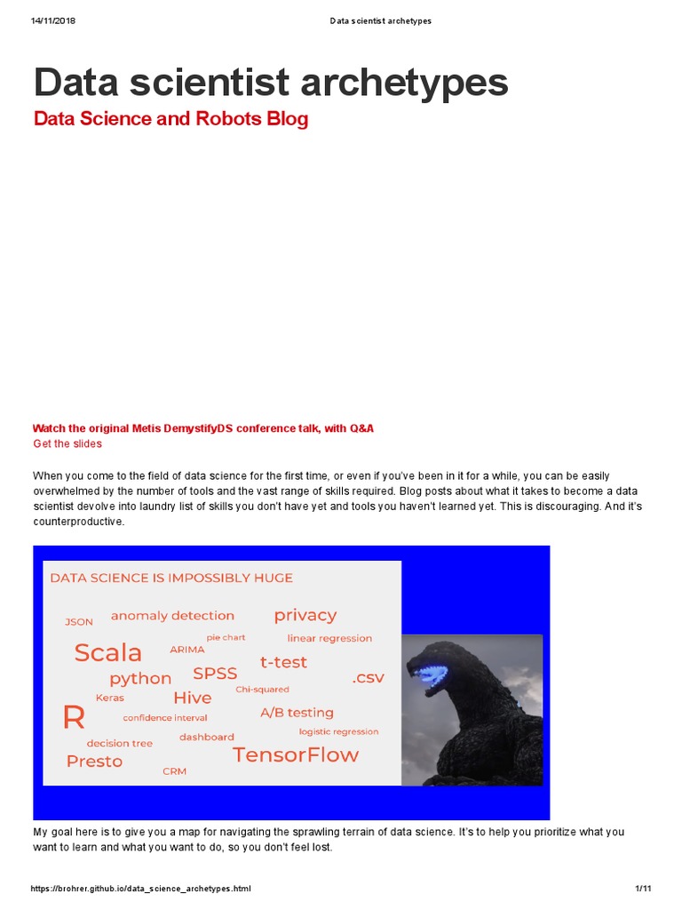 Data Scientist Archetypes | PDF | Machine Learning | Data